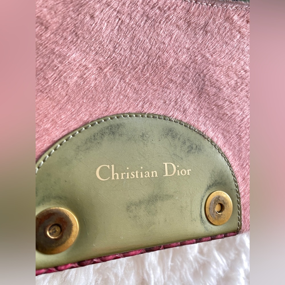 Christian Dior Vintage Pony Hair & Python Skin Malice… - Gem